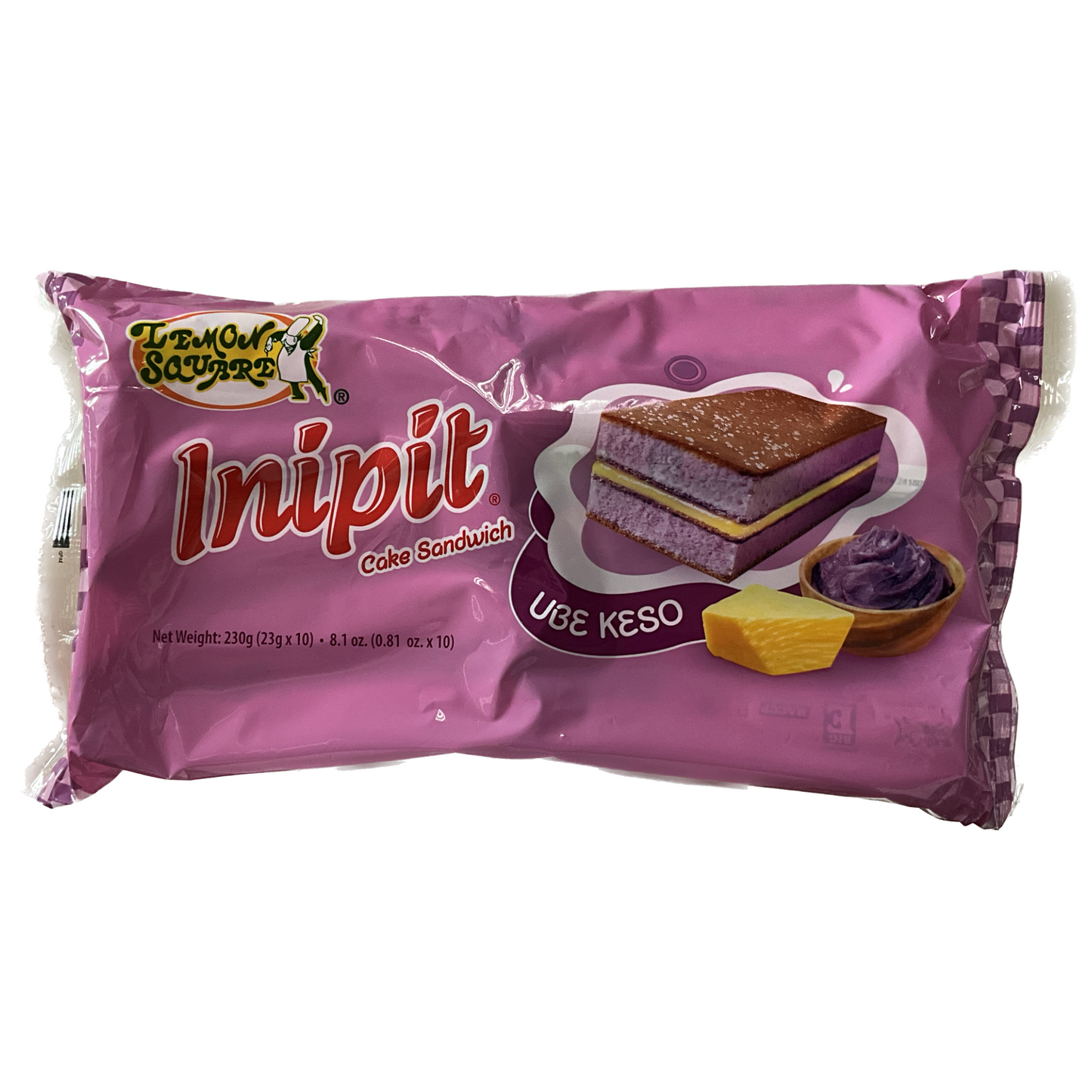 Lemon Square Inipit Ube Keso Cake Sandwiches (23g x 10 cake bars ...